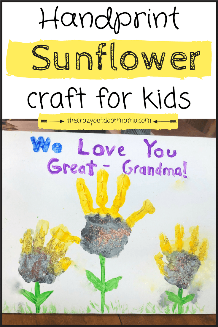DIY Cute Sunflower Handprint Craft for Kids (Great Gift for Mom or ...