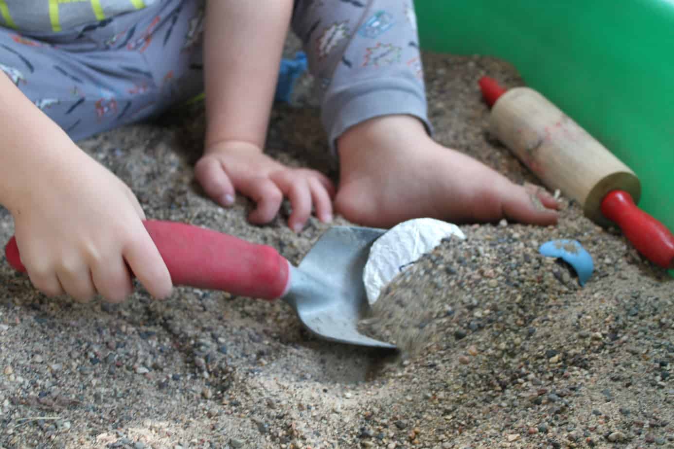 The FUNNEST Preschool Name Activity - Sandbox Name Treasure Dig! – The ...