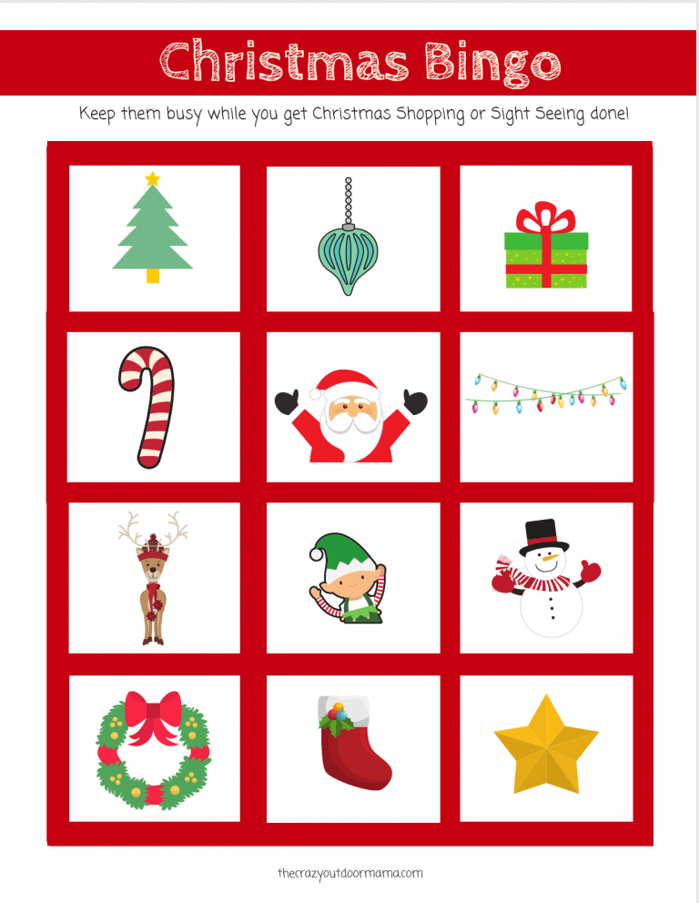 CUTE and FUN Christmas Bingo Scavenger Hunt Game for Kids [Printable ...