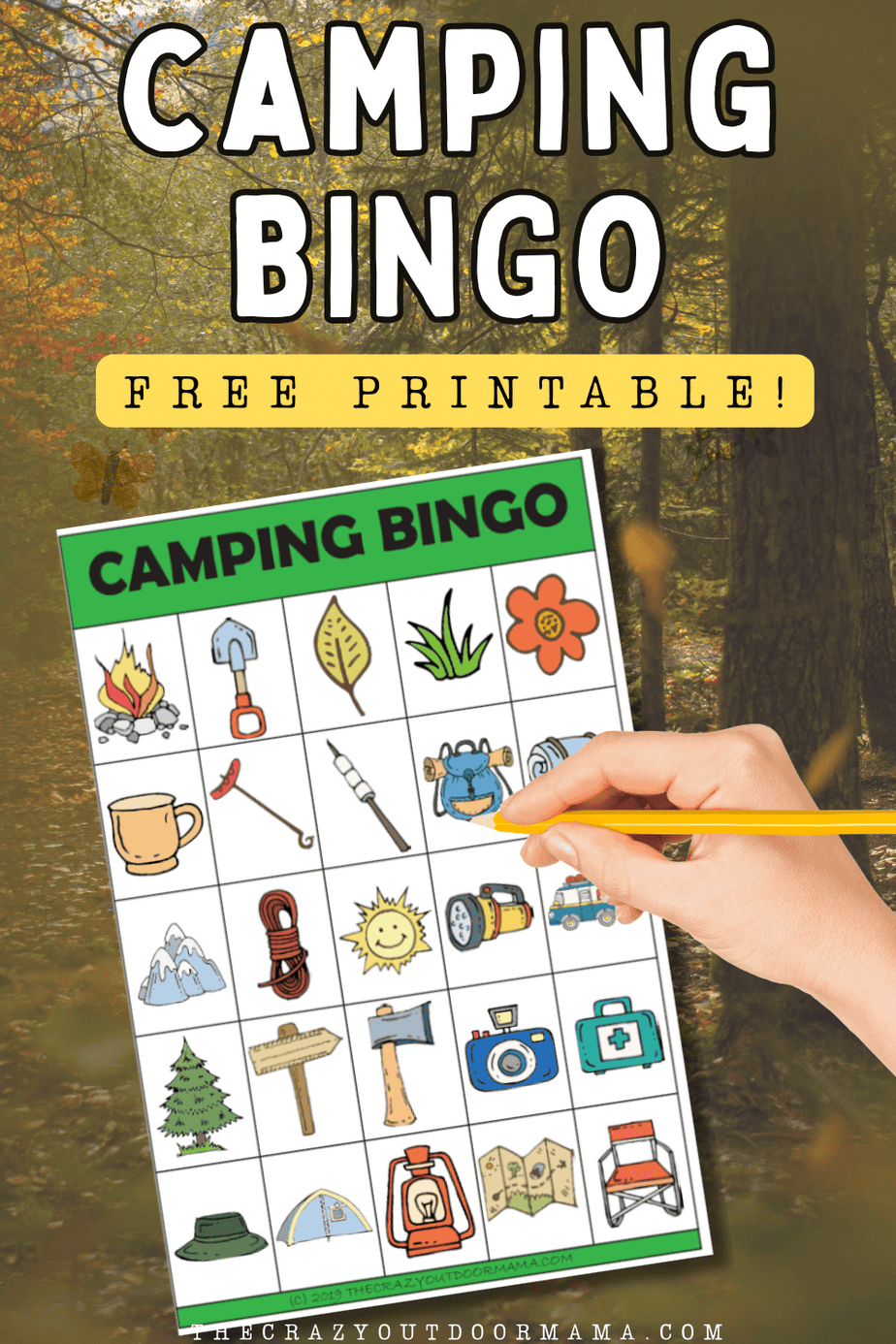 Camping Bingo Printables (Free Game for Kids) – The Crazy Outdoor Mama