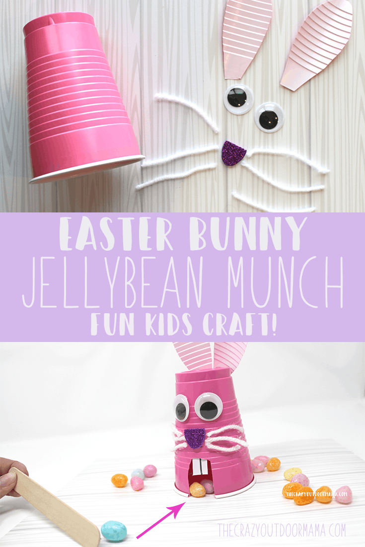 FUN and Easy Easter Bunny Jelly Bean MUNCH Craft for Kids! – The Crazy ...