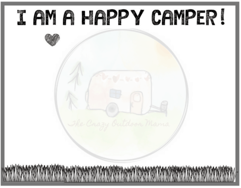 "Happy Camper" Cute Kids Footprint Craft [Free PDF Template] – The ...