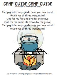 53 Favorite Family Campfire Songs [PDF Printables!] – The Crazy Outdoor ...