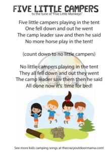53 Favorite Family Campfire Songs [PDF Printables!] – The Crazy Outdoor ...