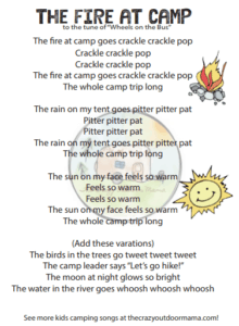 53 Favorite Family Campfire Songs [PDF Printables!] – The Crazy Outdoor ...
