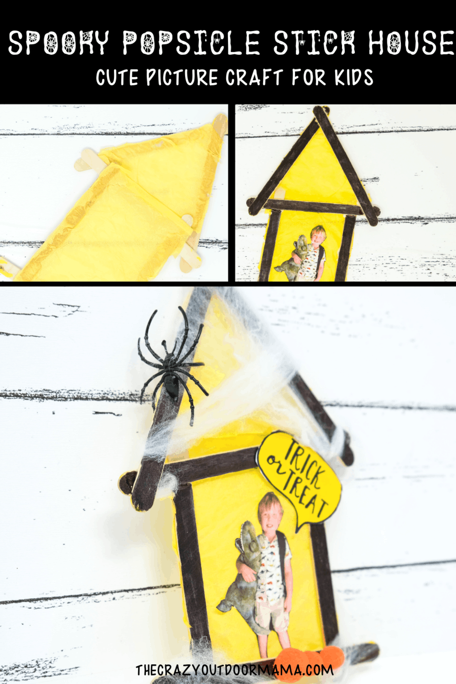 Spooky Halloween Popsicle House Picture Frame Craft For Kids! – The ...