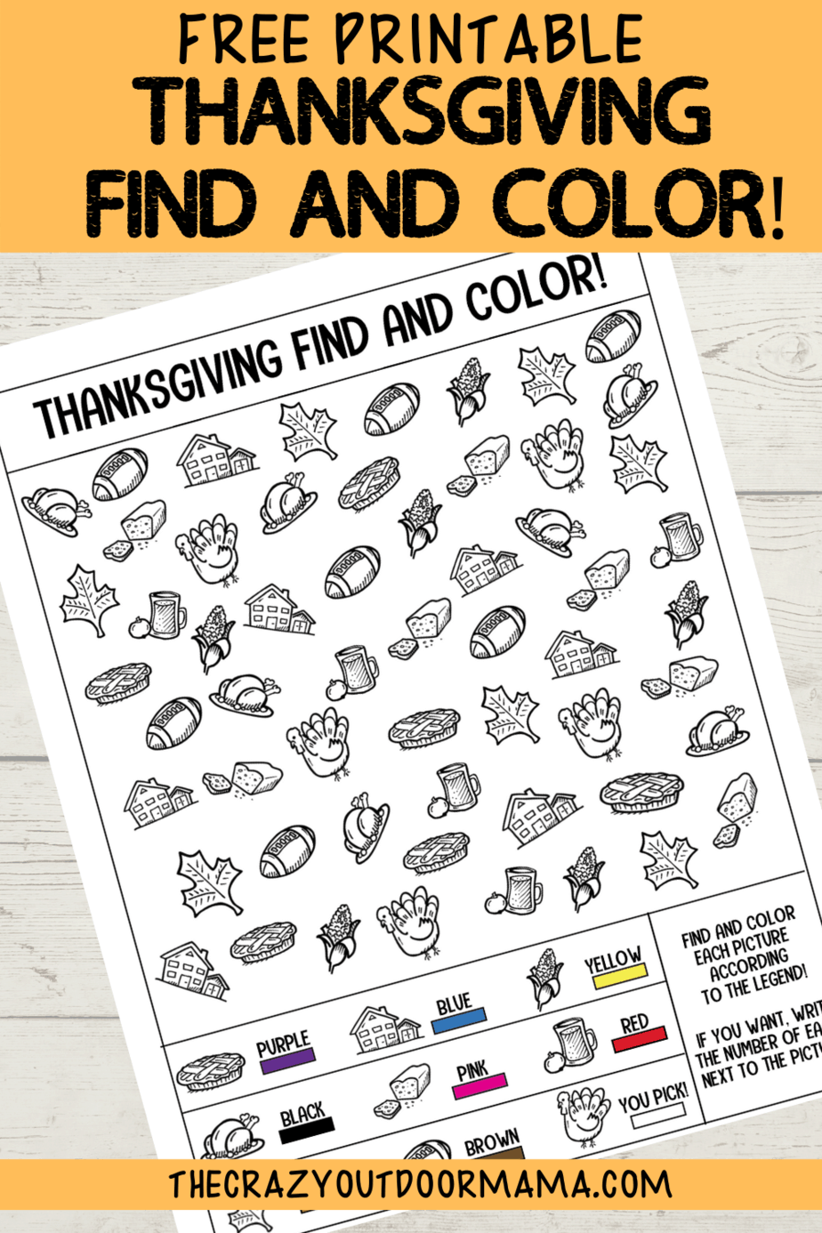 4 FREE Thanksgiving Printables For Kids (Scavenger Hunt, I Spy and More ...