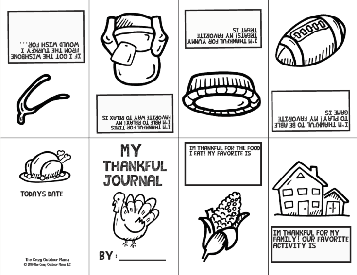 Thankful Activity Journal Printable For Kids! – The Crazy Outdoor Mama