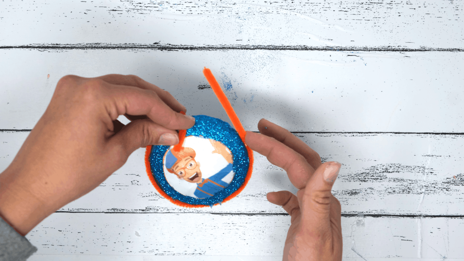 DIY Glittery Blippi Christmas Ornament (Your Little Kids Will Love it ...