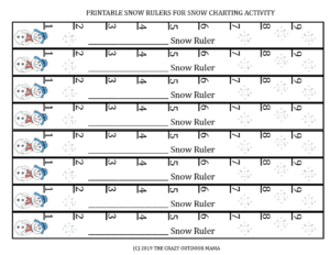 Snow Measuring Craft + Activity for Kids [Free Printable Snow Tracking ...
