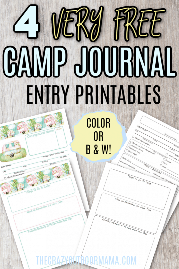 FREE Printable RV Camping Log Pages For Your 3 Ring Binder! – The Crazy ...