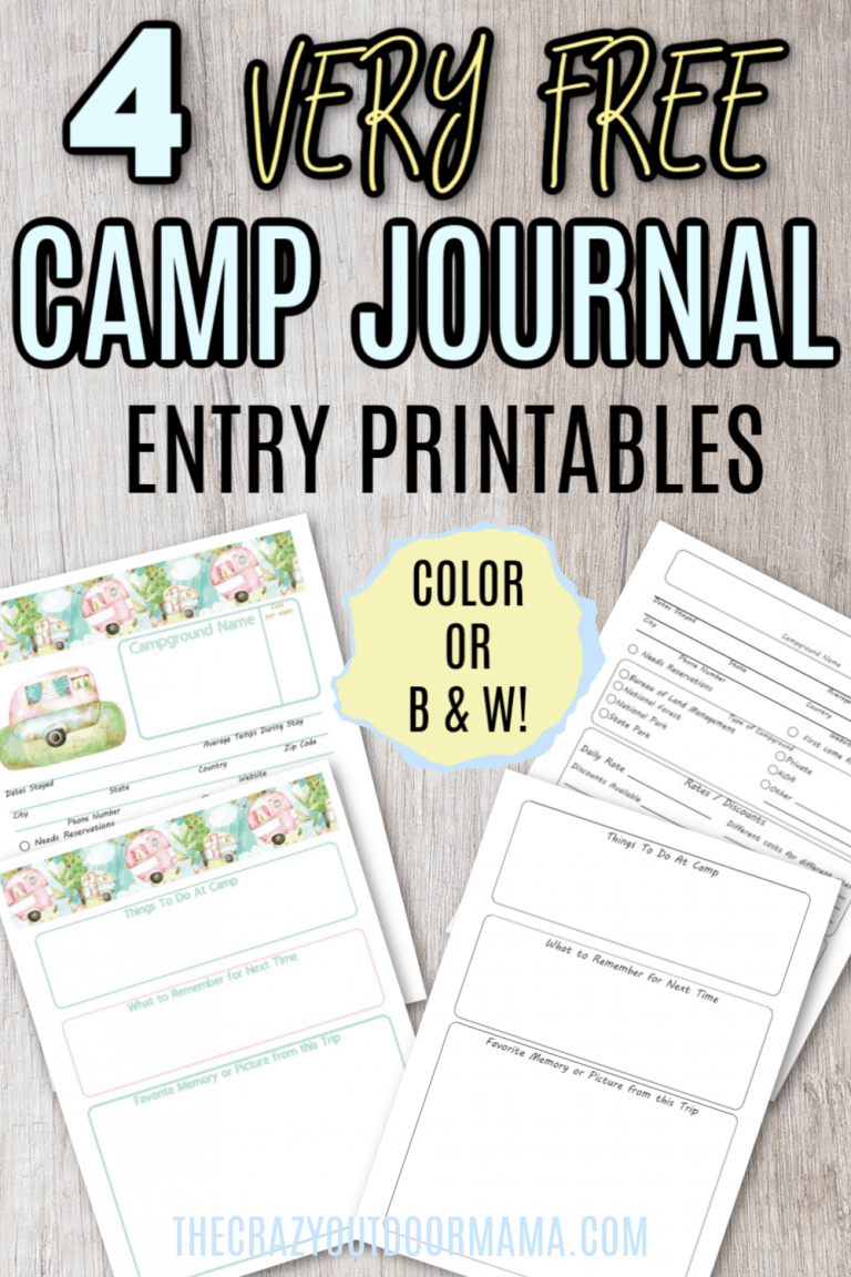 FREE Printable RV Camping Log Pages For Your 3 Ring Binder! – The Crazy ...