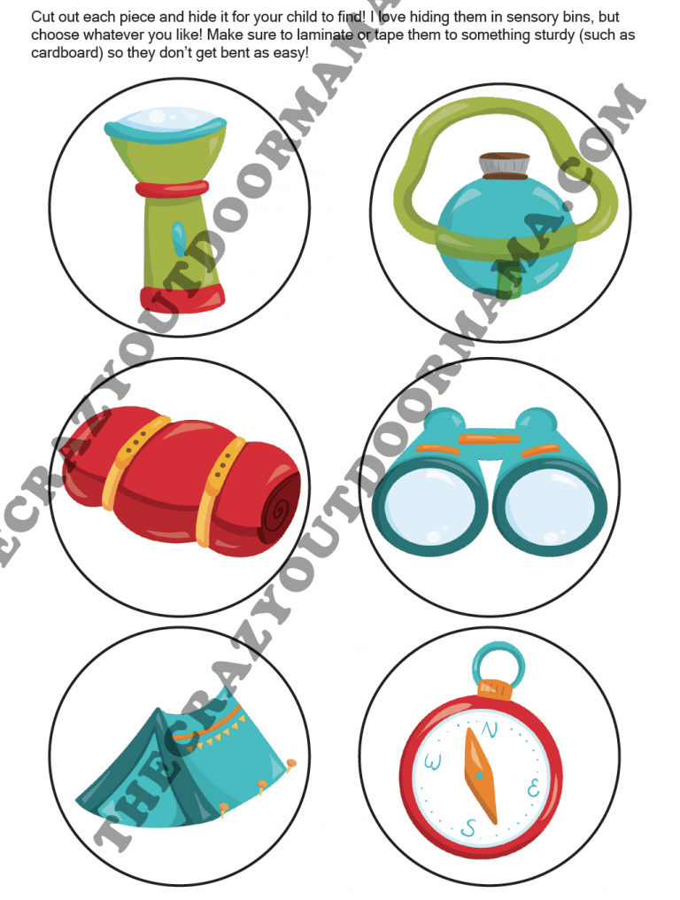Fun Camping Themed Sensory and Matching Game [Free Printables]! – The ...