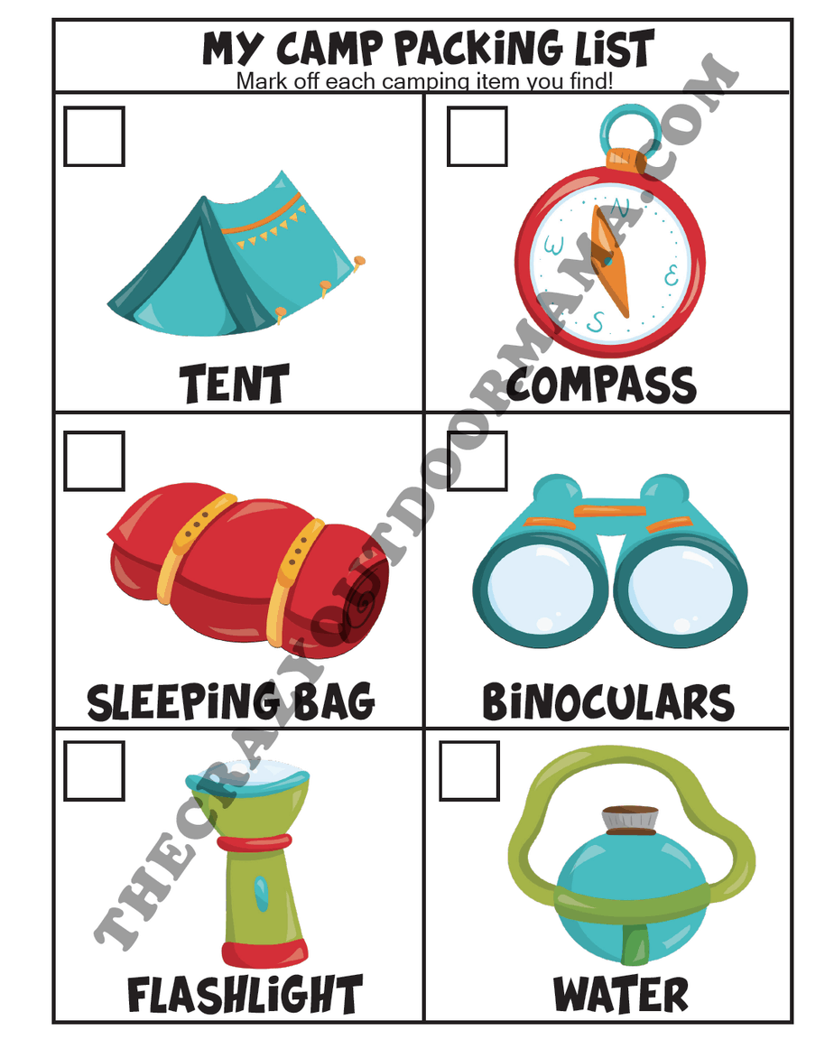 Fun Camping Themed Sensory and Matching Game [Free Printables]! – The ...