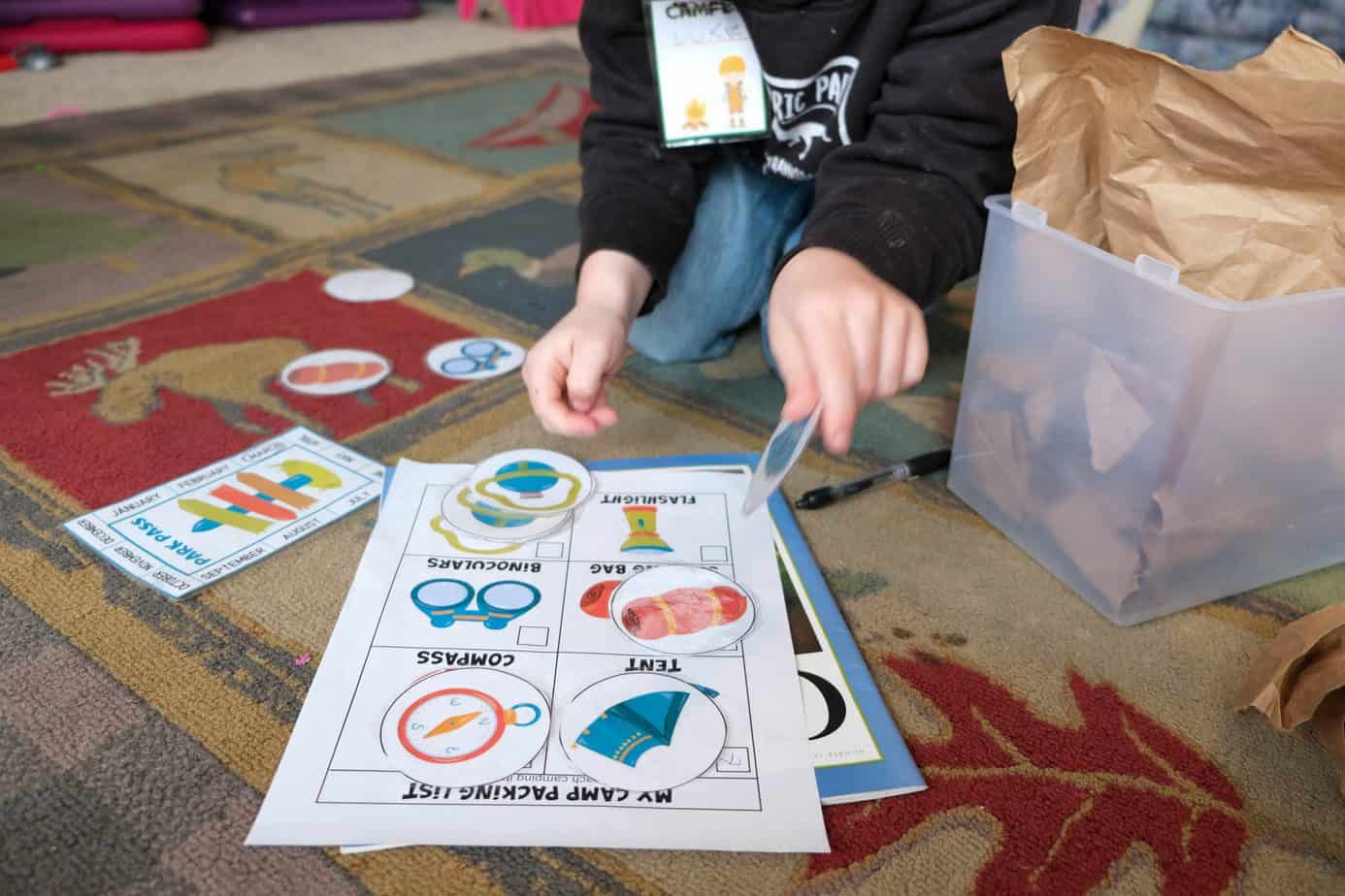 Fun Camping Themed Sensory and Matching Game [Free Printables]! – The ...