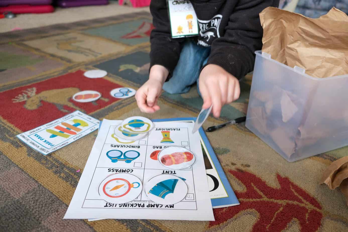 Fun Camping Themed Sensory and Matching Game [Free Printables]! – The ...