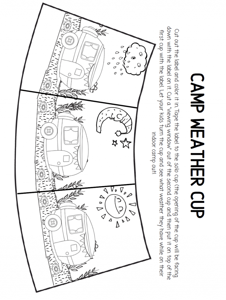 Camping Weather Cup Craft for Kids (turn it to see the weather!) – The ...