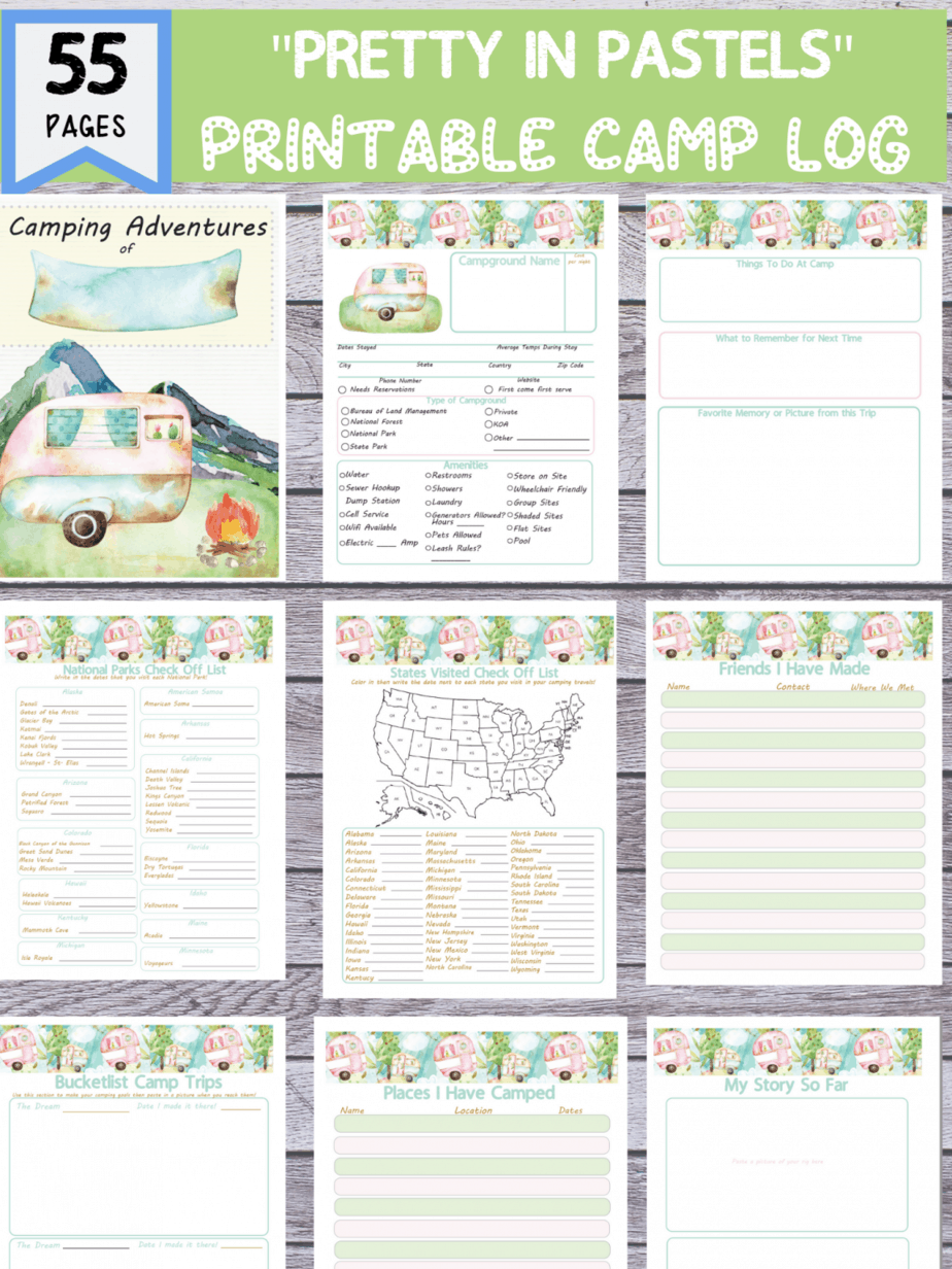 FREE Printable RV Camping Log Pages For Your 3 Ring Binder! – The Crazy ...