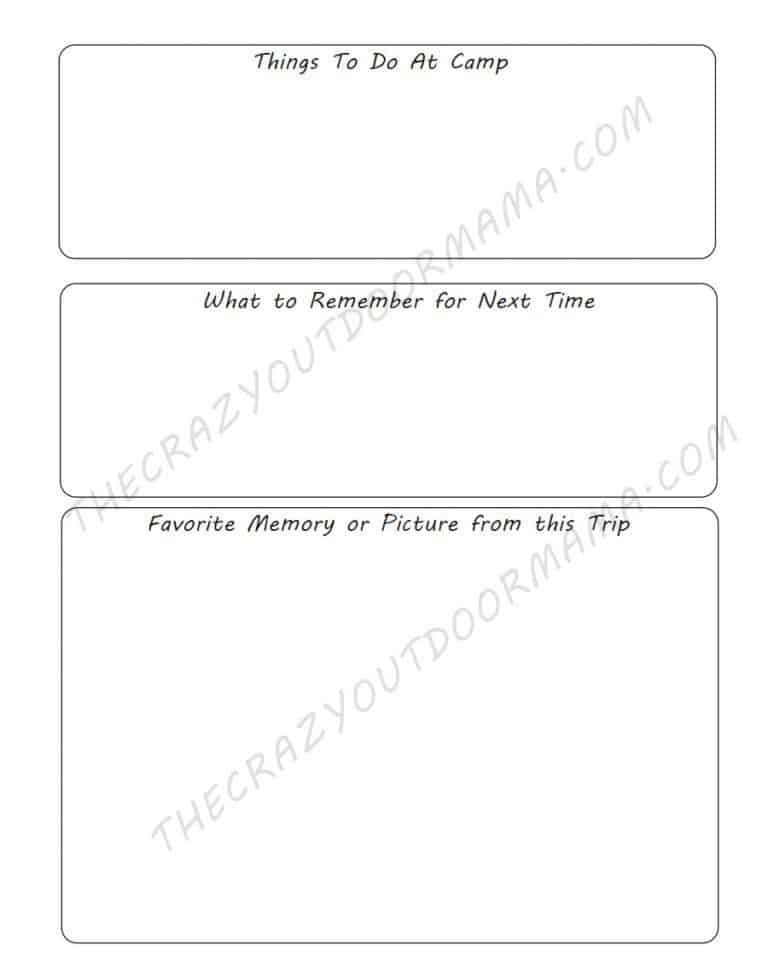 FREE Printable RV Camping Log Pages For Your 3 Ring Binder! – The Crazy ...