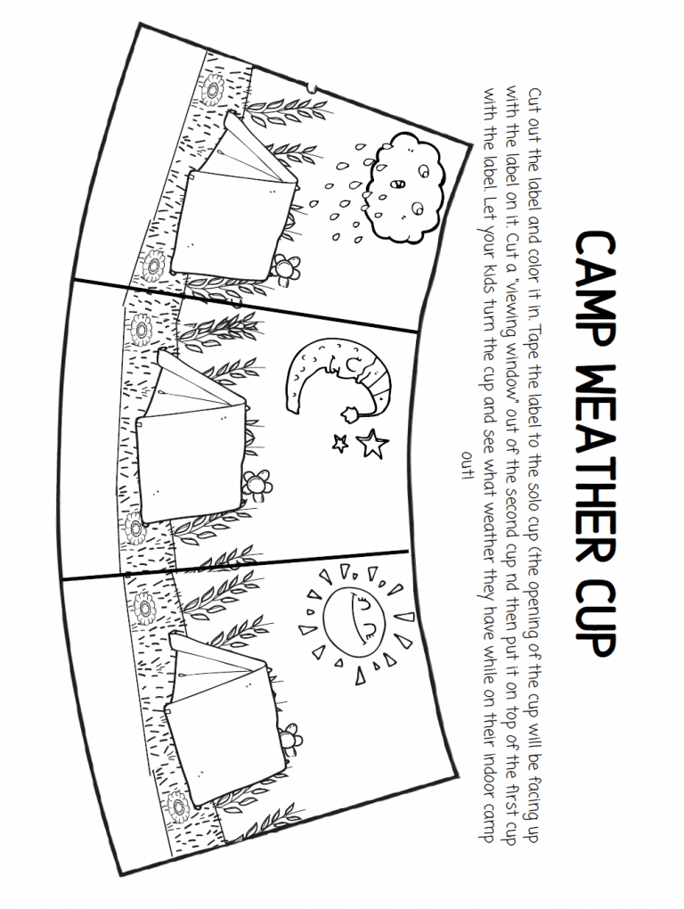Camping Weather Cup Craft for Kids (turn it to see the weather!) – The ...