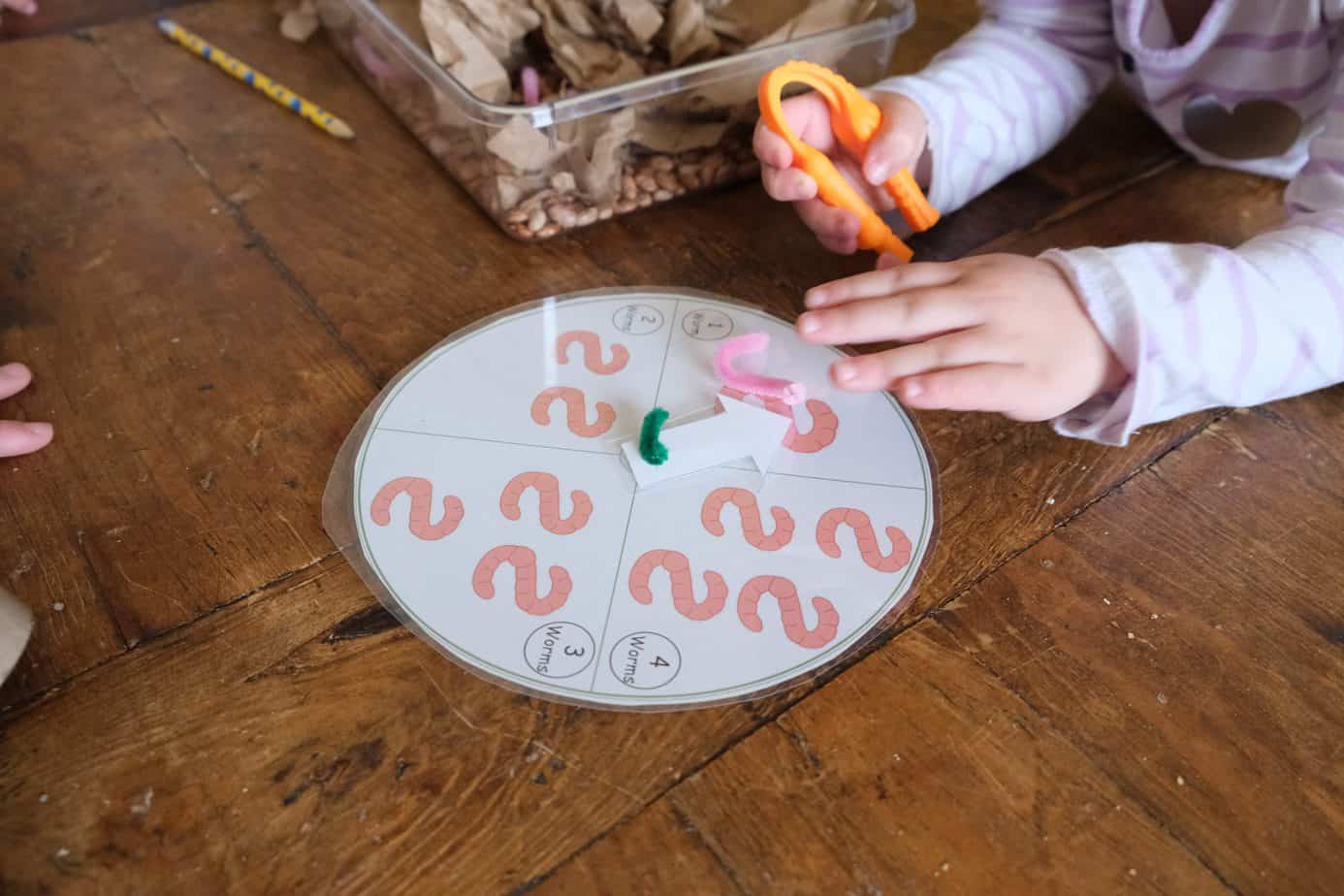 Worm Hunt Sensory + Counting Practice Game – The Crazy Outdoor Mama