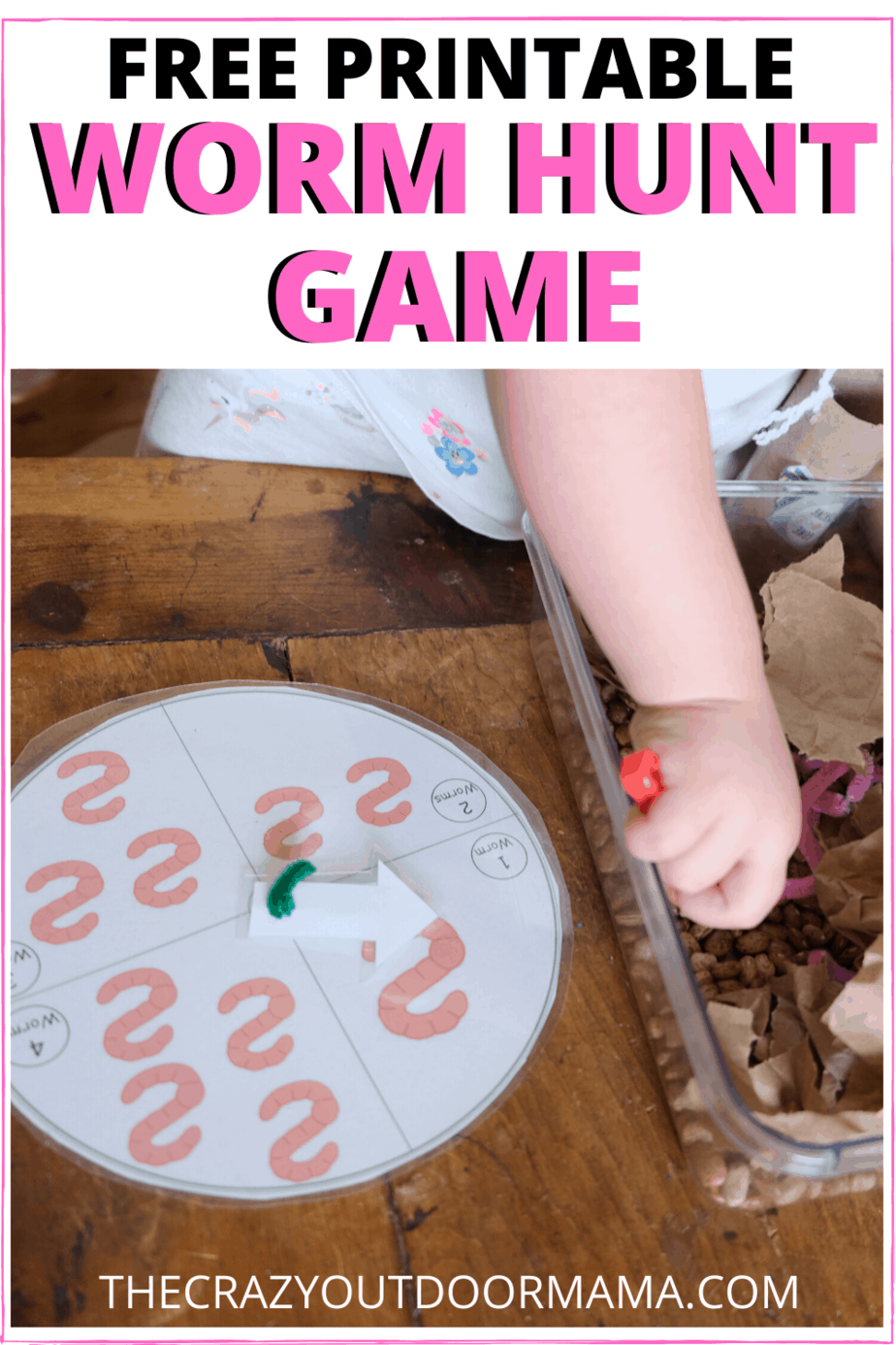 Worm Hunt Sensory + Counting Practice Game – The Crazy Outdoor Mama