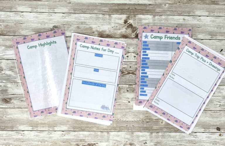 Printable Camping Journal for Kids This Summer! [+DIY Binding ...