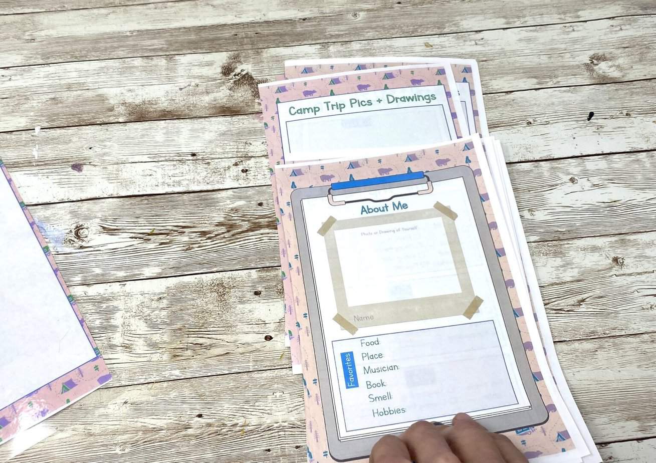 Printable Camping Journal for Kids This Summer! [+DIY Binding ...