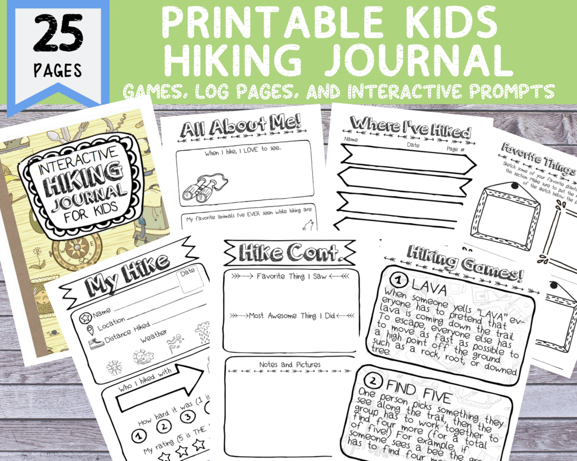 Fun + Engaging Printable Hiking Journal for Kids [FREE printable hike ...