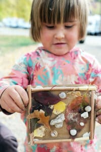 Nature frame impressions craft (fun sensory and creative activity ...