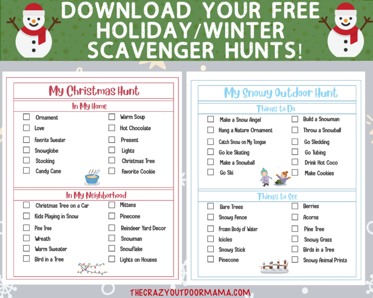 7 Fun Christmas Scavenger Hunt Printables Outdoors Indoors And Clues