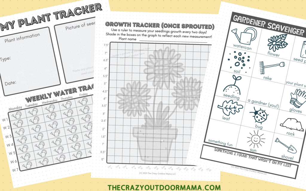 Kids Printable Garden + Planting Activity Pack (PERFECT for spring ...