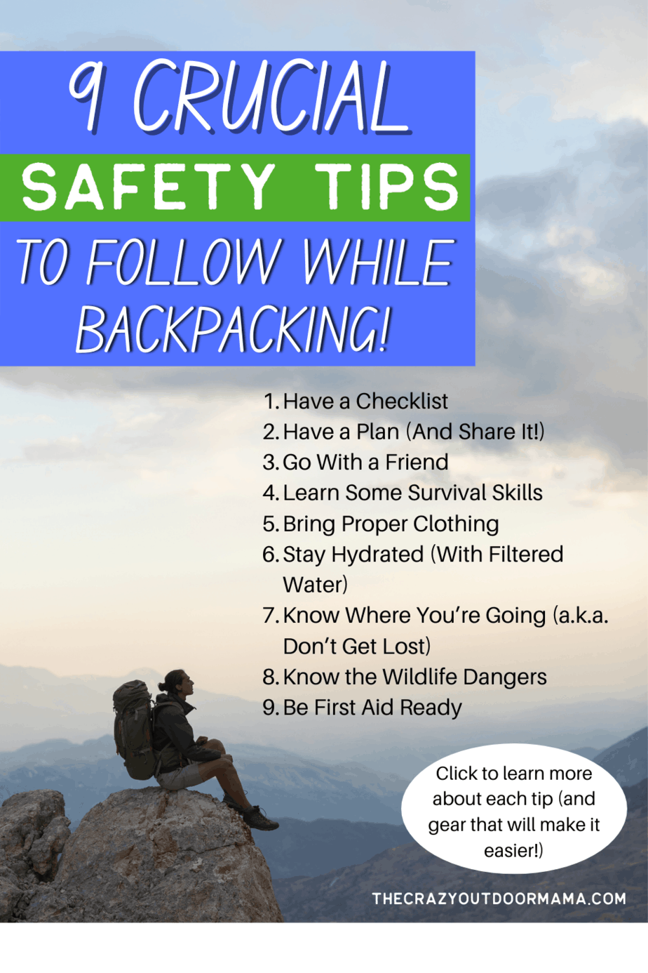 9 Essential Backpacking Safety Tips | Stay Safe While Hiking – The ...