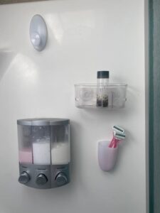 9 RV Shower Organization Ideas + Picture Inspiration! – The Crazy ...