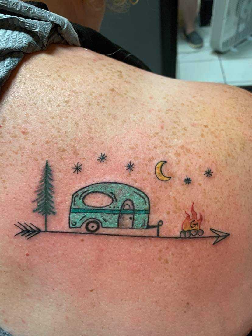 67 Epic Camping Tattoo Ideas - People Love #43! – The Crazy Outdoor Mama