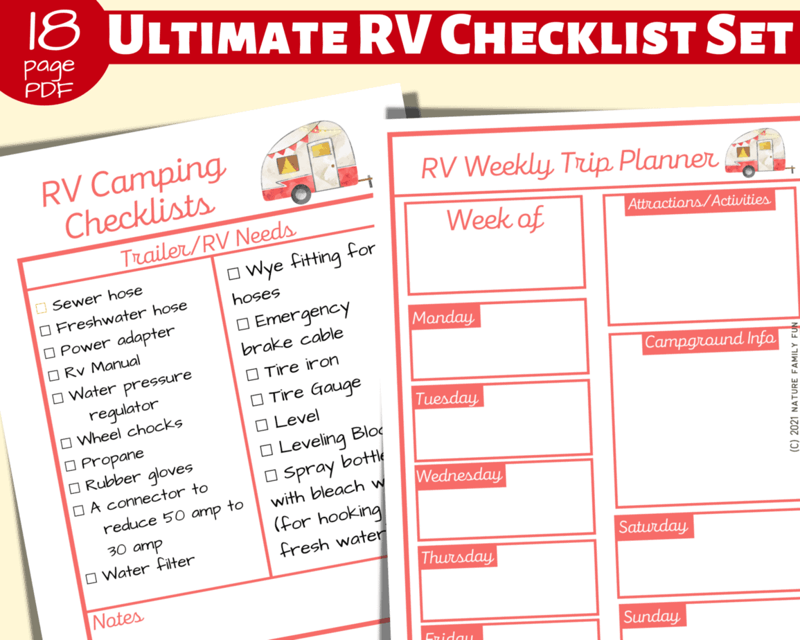 The Ultimate RV Camping Checklists [9 Free Printable RV Checklist PDFs]