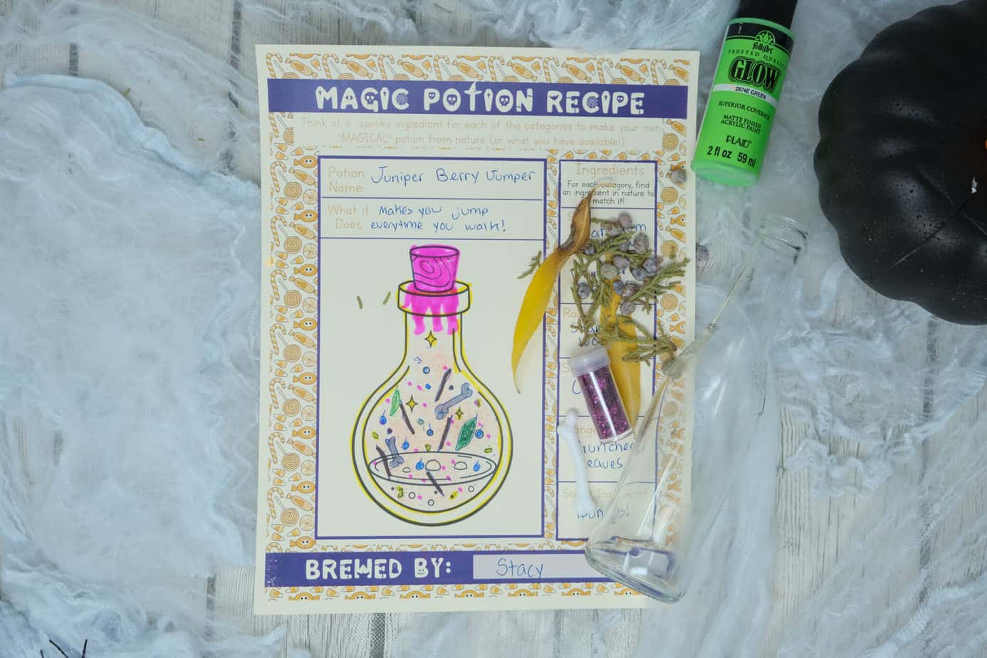 Spooky Nature Potion Kids Halloween Activity + FREE Printable Recipe ...
