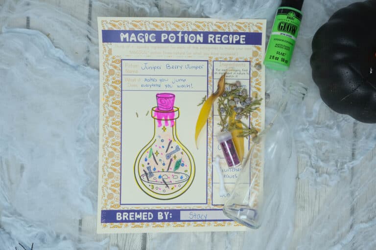 Spooky Nature Potion Kids Halloween Activity + FREE Printable Recipe ...