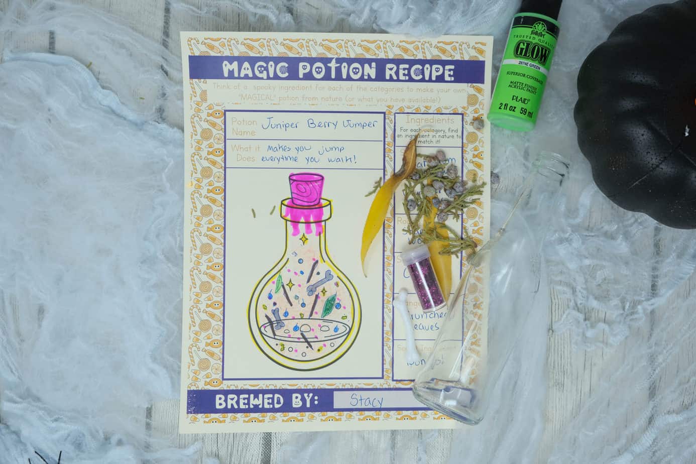 Spooky Nature Potion Kids Halloween Activity + FREE Printable Recipe ...