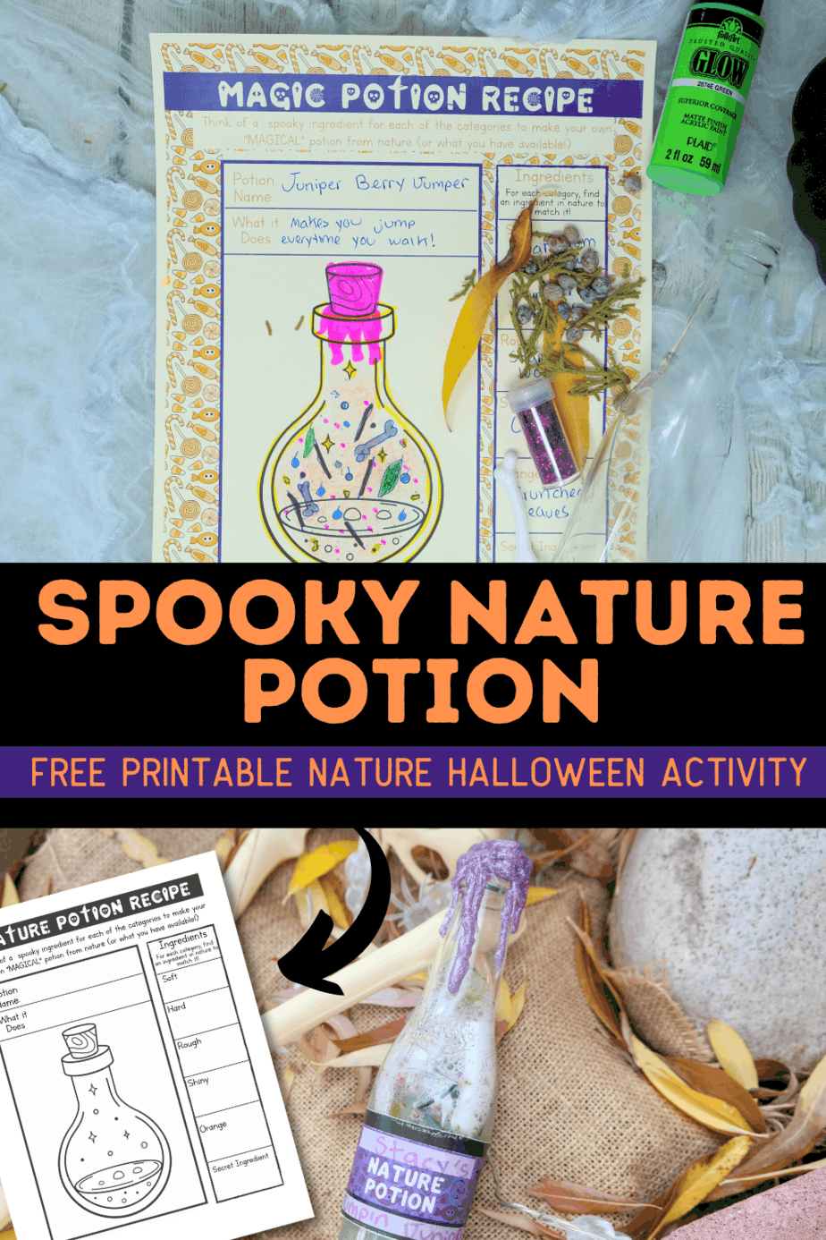 Spooky Nature Potion Kids Halloween Activity + FREE Printable Recipe ...