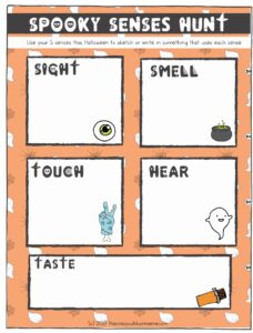 FREE Halloween Scavenger Hunt Printables for Kids (Visual, ABC + Senses ...