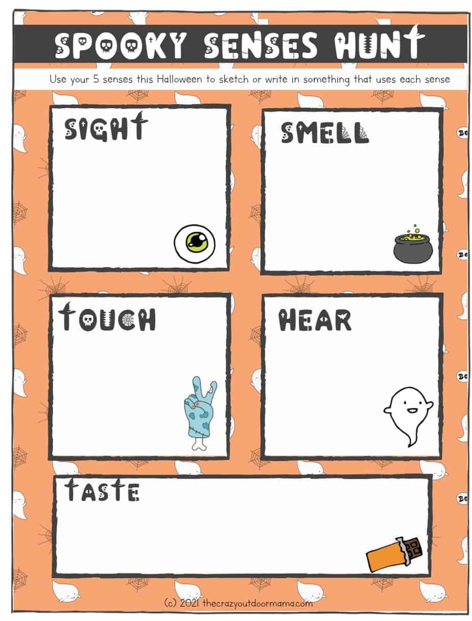 FREE Halloween Scavenger Hunt Printables for Kids (Visual, ABC + Senses ...