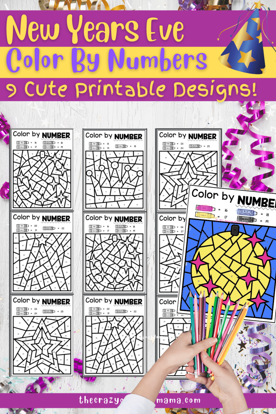 9 Festive New Years Color By Numbers for Kids (Free Printables!) – The ...