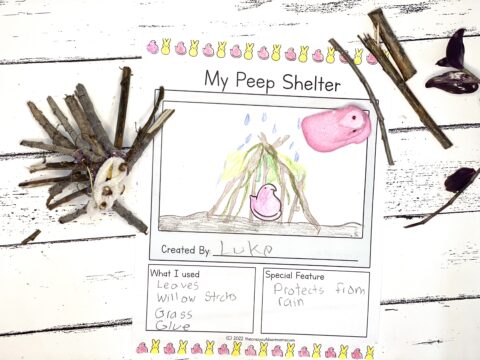 Fun Easter Peeps Nature Shelter Activity for Kids + Printable – The ...