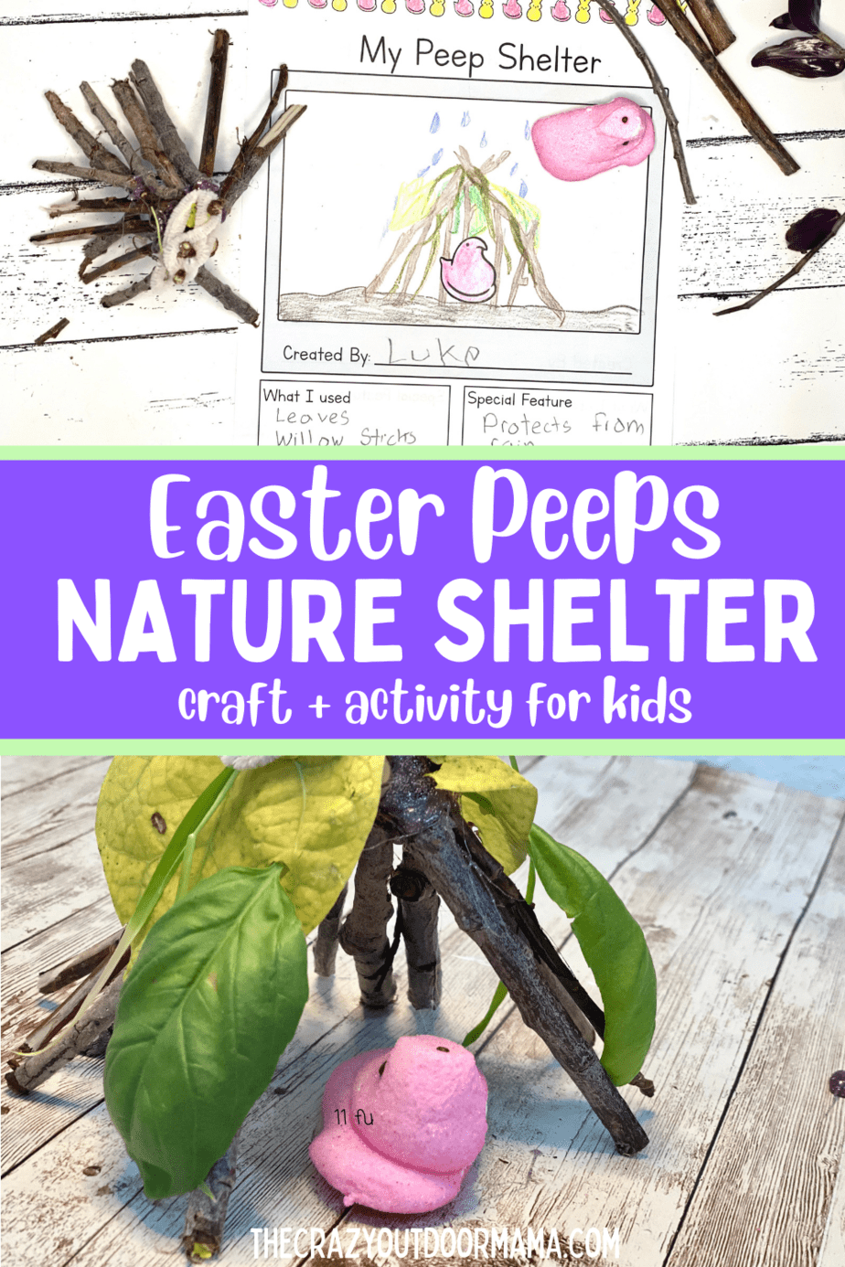 Fun Easter Peeps Nature Shelter Activity for Kids + Printable – The ...