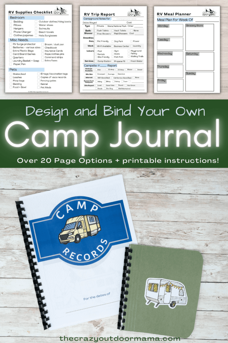 Comb Bound Camping Journal DIY - Pick Your Checklists, Design and More ...