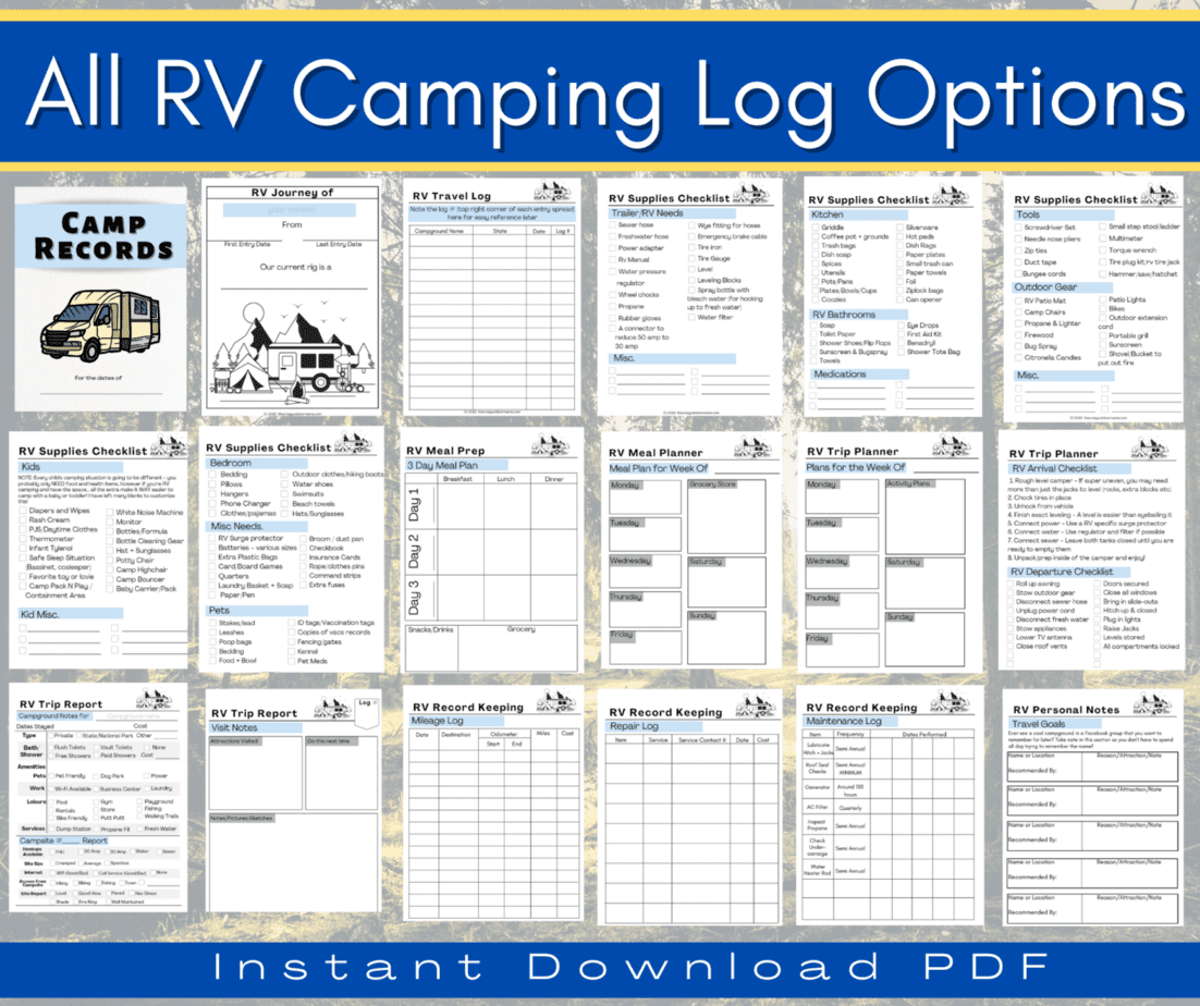 Comb Bound Camping Journal DIY - Pick Your Checklists, Design and More ...