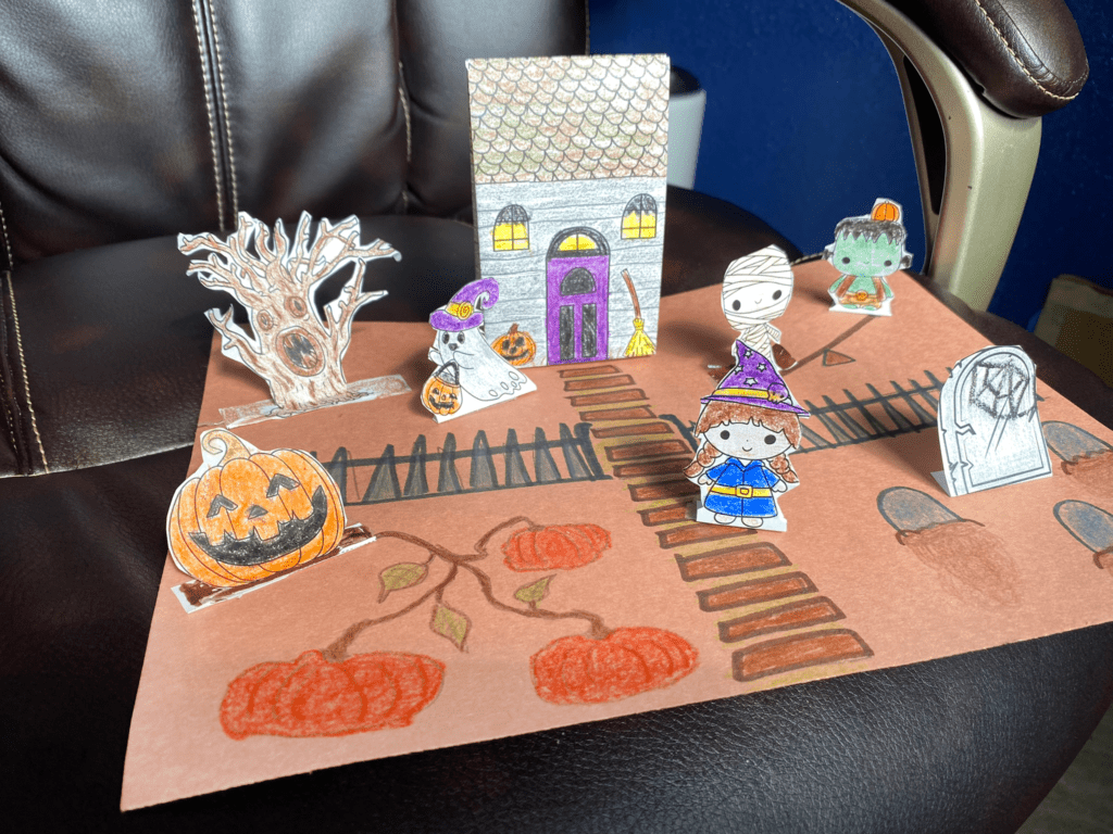 Printable Spooky Scene Creator Craft - Foldable Haunted House and All ...
