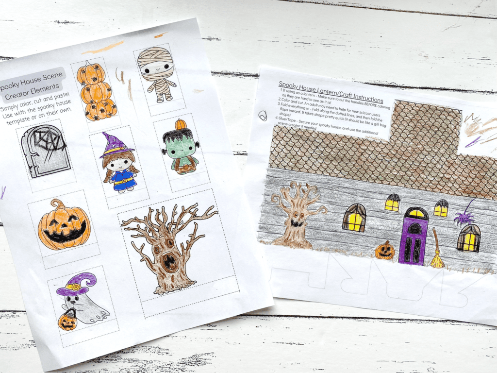 Printable Spooky Scene Creator Craft - Foldable Haunted House and All ...