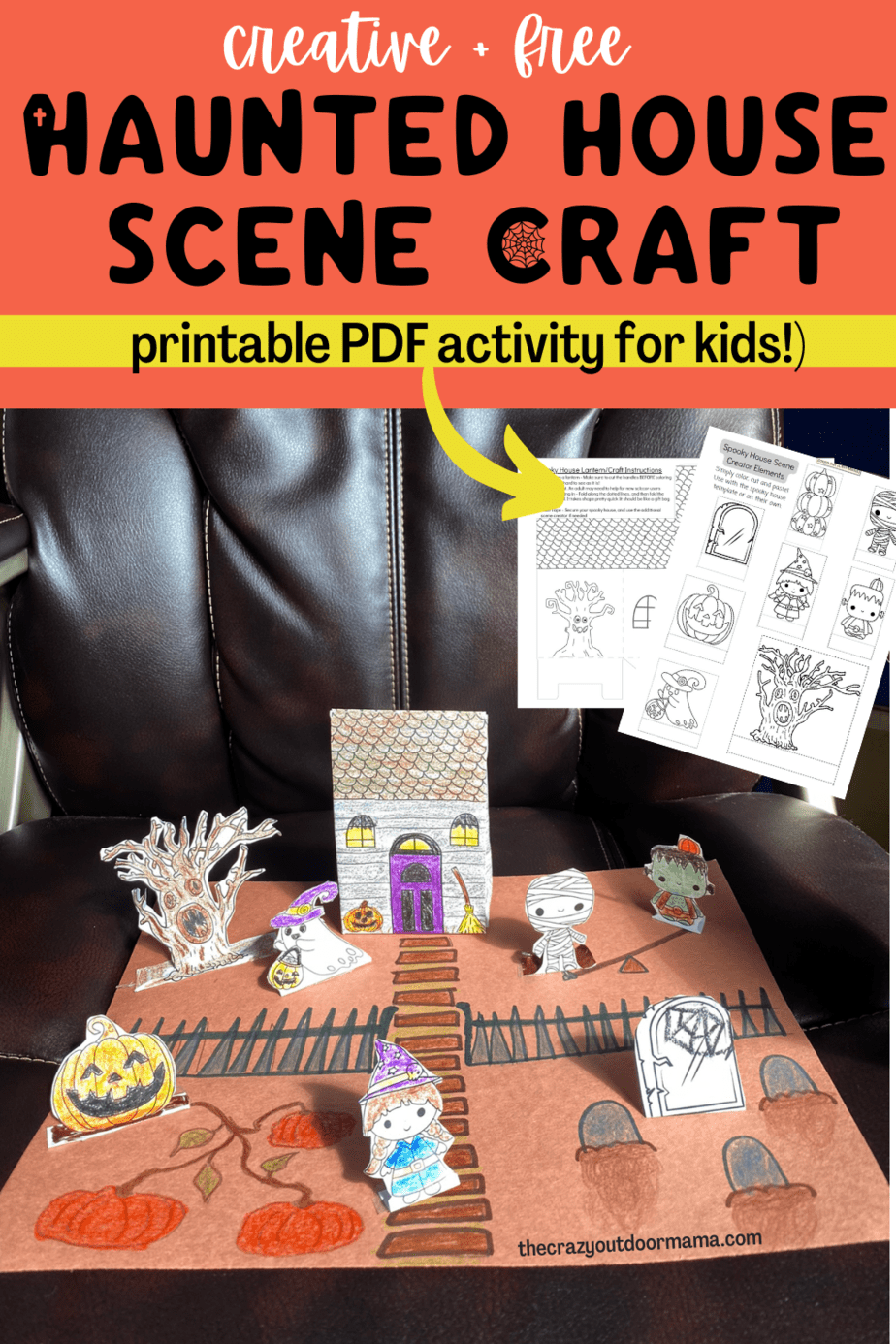 Printable Spooky Scene Creator Craft - Foldable Haunted House and All ...